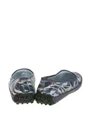 TOD'S Gommino Floral-print Slip-on Sneakers - Black