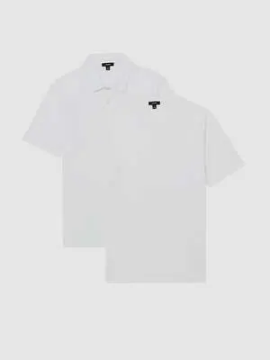 REISS Count/earl Airwater-cotton T-shirt And Polo Shirt 2-pack - White