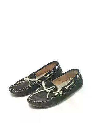 TOD'S Suede Boat Shoes - Blue