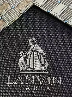 LANVIN Geometric-pattern Silk Tie