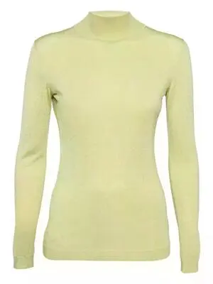 Versace Mock Neck Open Back Knit Top