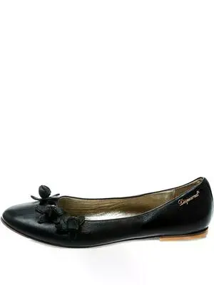 Dsquared2 Flower-detail Leather Ballet Flats