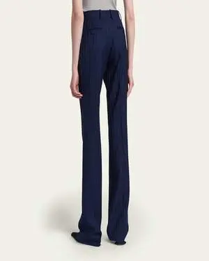 TOM FORD Tonal Striped Jacquard Straight-leg Pants