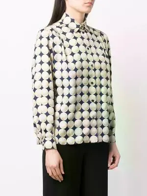 Hermès 1996 Golf Ball Print Silk Shirt