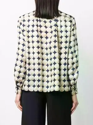 Hermès 1996 Golf Ball Print Silk Shirt
