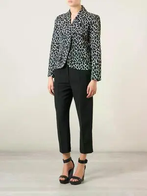 Saint Laurent Cropped Giraffe Print Jacket