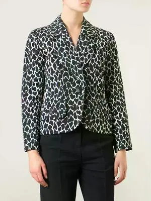 Saint Laurent Cropped Giraffe Print Jacket