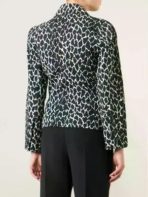 Saint Laurent Cropped Giraffe Print Jacket