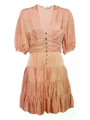 Sandro Puff-sleeved Tiered Dress