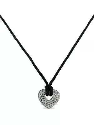 POIRAY 2000s White Gold Secret Diamond Heart Necklace