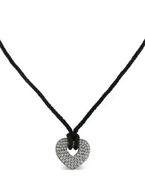 POIRAY 2000s White Gold Secret Diamond Heart Necklace