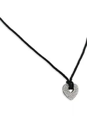 POIRAY 2000s White Gold Secret Diamond Heart Necklace