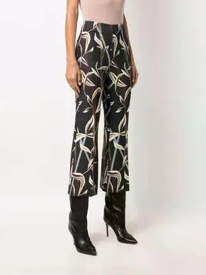Dior 2000s Leaf Print Cropped Trousers