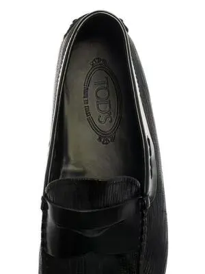 TOD'S Textured-leather Loafers