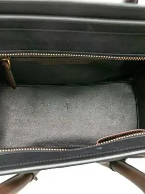 Celine 2015 Micro Tricolor Leather Luggage Tote Handbag - Multicolour