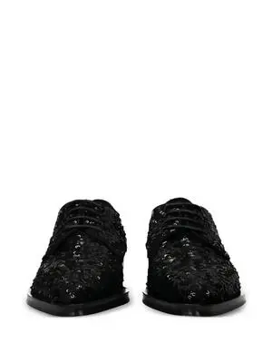 Dolce & Gabbana Sequined Lace-up Shoes
