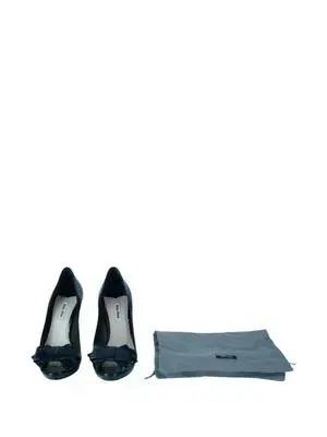 Miu Miu 95mm Peep-toe Bow Sandals