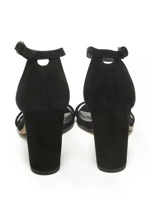 STUART WEITZMAN 80mm Nearlynude Block-heel Ankle-strap Sandals - Black