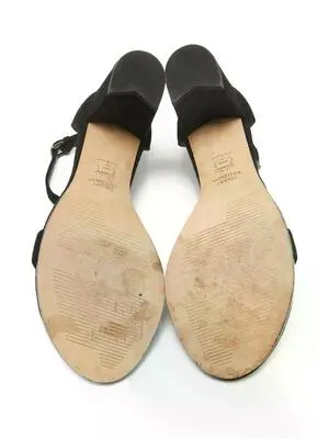 STUART WEITZMAN 80mm Nearlynude Block-heel Ankle-strap Sandals - Black