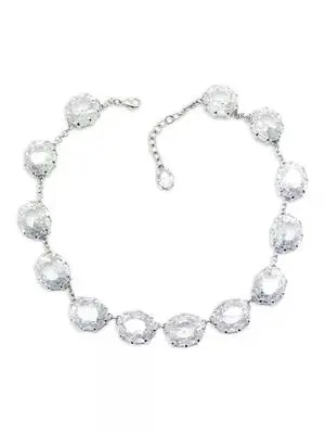JENNIFER GIBSON JEWELLERY 2000s Crystal Rivière-style Necklace - Silver