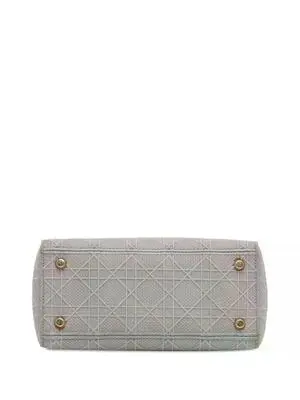 Dior Cannage Lady D-lite Satchel - Grey