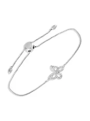 LB EXCLUSIVE 14k White Gold Butterfly Diamond Bracelet - Silver