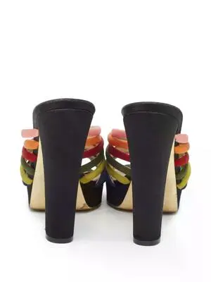 Fendi Satin Heeled Sandals