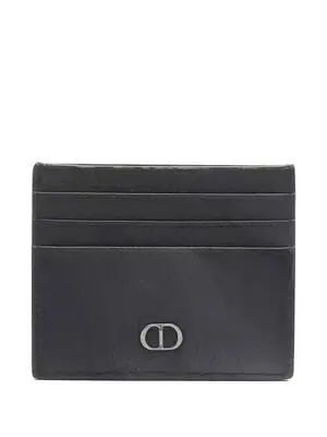 Dior 2010s Cd Icon Grained Leather Card Holder