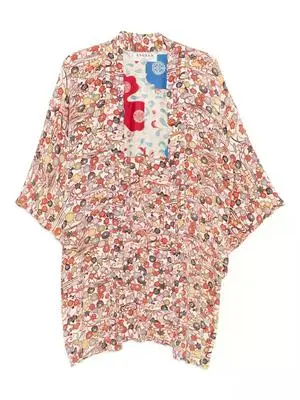 A.N.G.E.L.O. VINTAGE CULT 1970s Floral-print Silk Dress - Neutrals