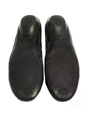 Prada Bow-detail Patent-leather Ballet Flats