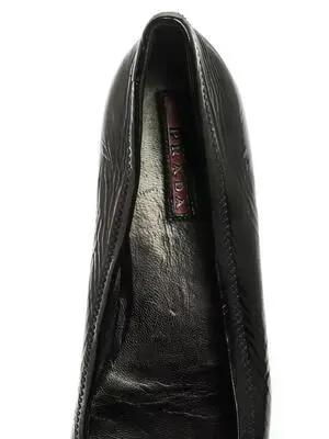Prada Bow-detail Patent-leather Ballet Flats