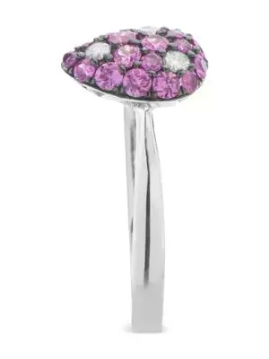 LB EXCLUSIVE 18k White Gold Diamond And Ruby Ring