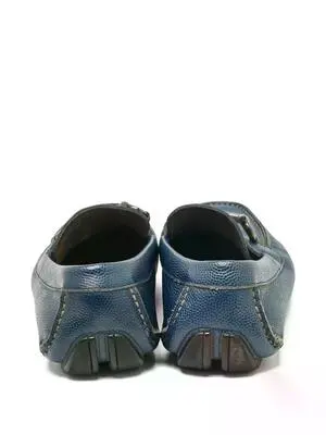 FERRAGAMO Gancini Buckle Leather Loafers