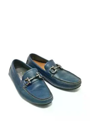 FERRAGAMO Gancini Buckle Leather Loafers
