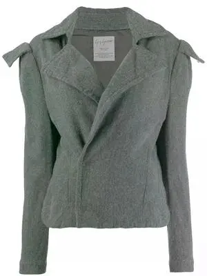 Yohji Yamamoto Elongated Back Wrap Jacket - Grey