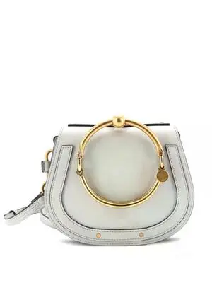 Chloé Nile Leather Small Crossbody Bag - Grey