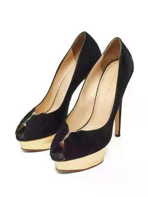 CHARLOTTE OLYMPIA 145mm Peep-toe Platform Pumps - Black