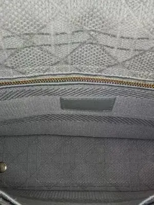Dior 2020 Medium Cannage Lady D-lite Satchel - Grey