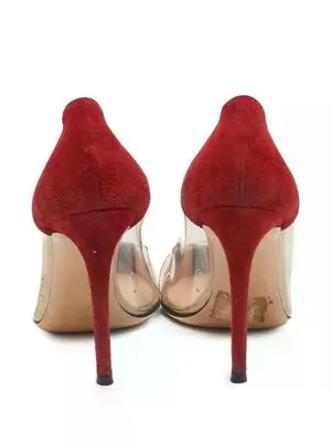 GIANVITO ROSSI 100mm Plexi Pumps - Red
