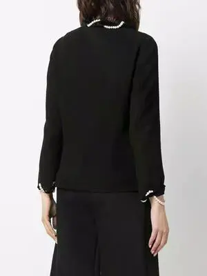 Moschino 1990s Pearl And Ribbon Embellished Jacket