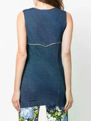 Versace 2000s Flap Pockets Sleeveless Top