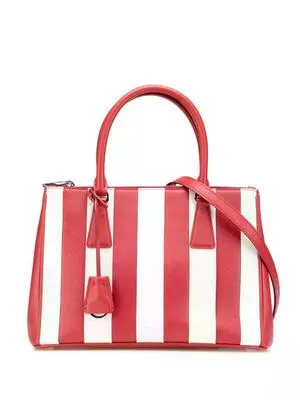 Prada Galleria Double Zip Satchel - Red