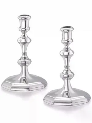 PRAGNELL Pair Of Queen Anne Britannia Candlesticks - Silver
