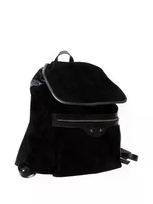 Balenciaga 2010s Rock Suede Backpack - Black