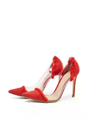 GIANVITO ROSSI 110mm Plexi Frayed Pointed-toe Pumps