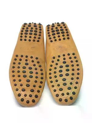 TOD'S Perforated Leather Loafers - Brown