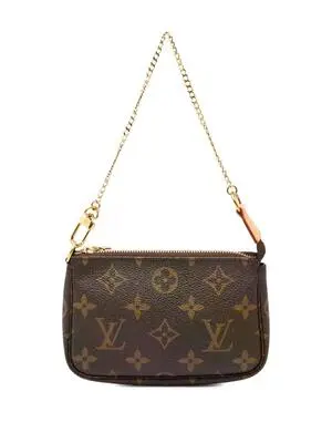 LOUIS VUITTON Monogram Mini Pochette Accessoires Handbag - Brown