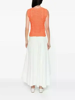 COURREGES 1970s Cable-knit Sleeveless Top