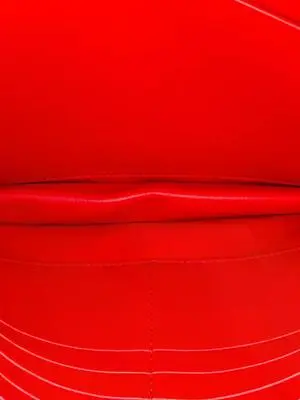Celine 2017 Frame Leather Wallet On Chain Crossbody Bag - Red