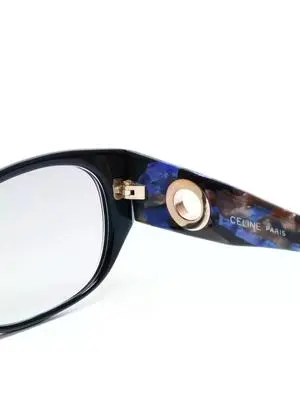 Celine Marbled Square-frame Glasses